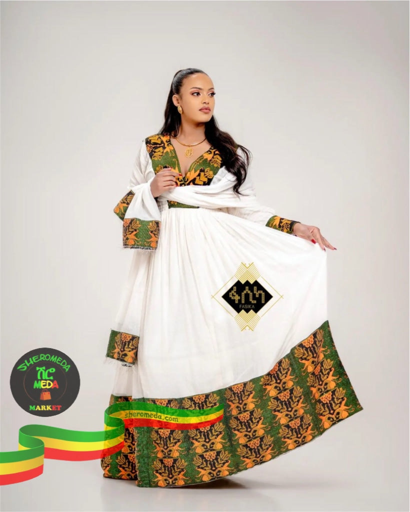 Christmas green tibeb dress